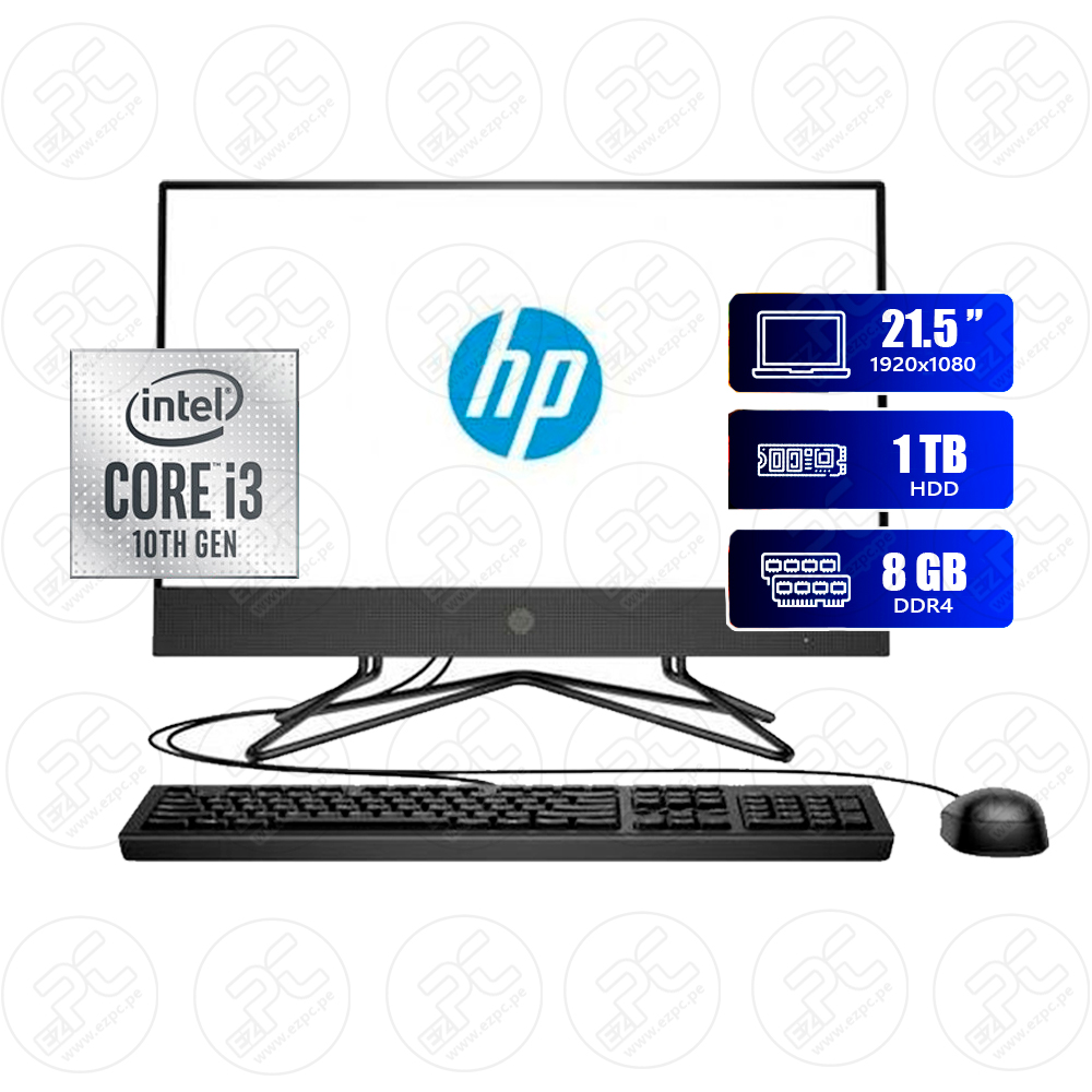 COMPUTADORA ALL-IN-ONE HP 200 G4 21.5″ LCD FULLHD i3-10110U 2.10/4 ...