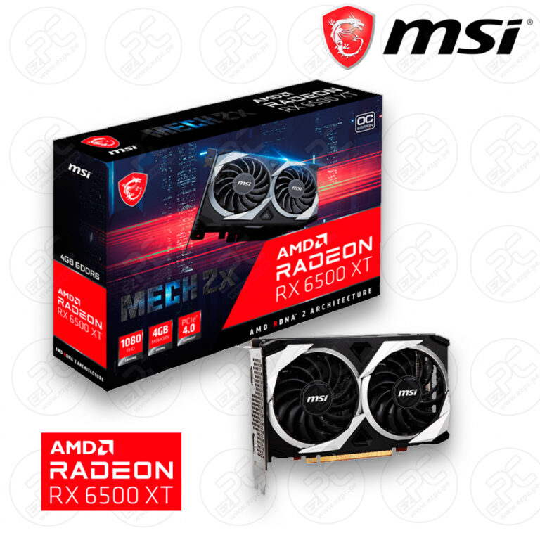 VD MSI RADEON RX 6500 XT MECH 2X OC 4GB GDDR6 64BITS – EzPC.pe