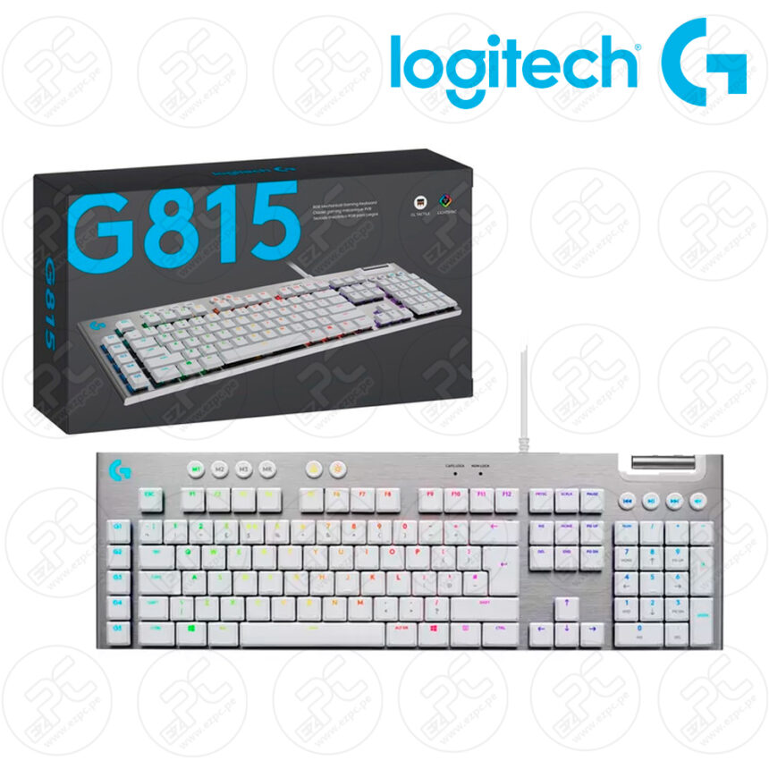 TECLADO LOGITECH G815 TACTILE LIGHTSYNC RGB WHITE (920-011354)