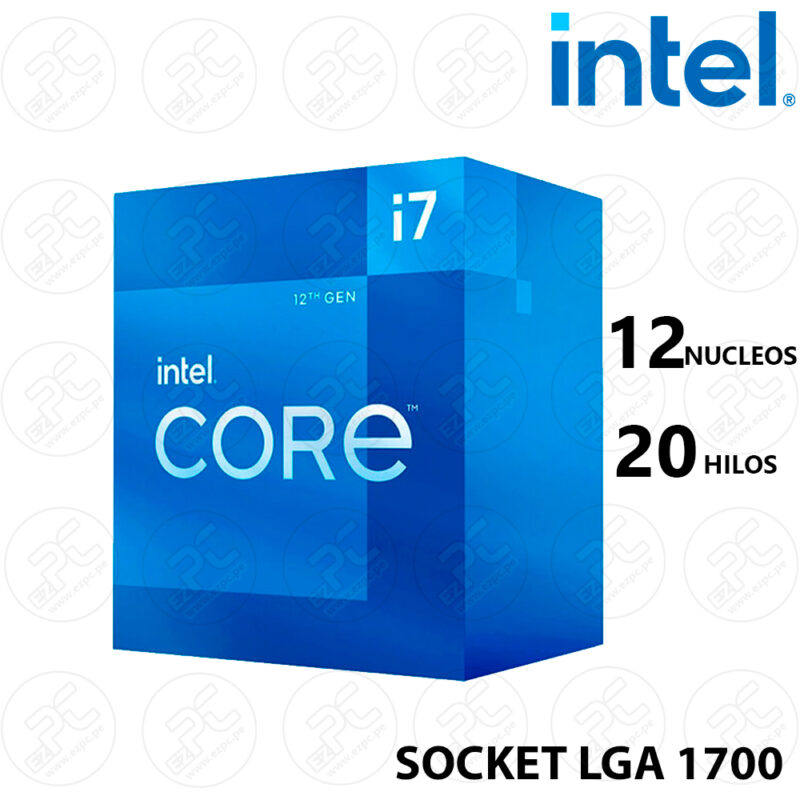 PROCESADOR INTEL CORE I7-12700 2.10GHZ LGA 1700 (BX8071512700)